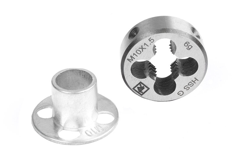 Плашка M10х1.5 с направляющей D-25 мм THORVIK D-DRIVE, инструментальная сталь