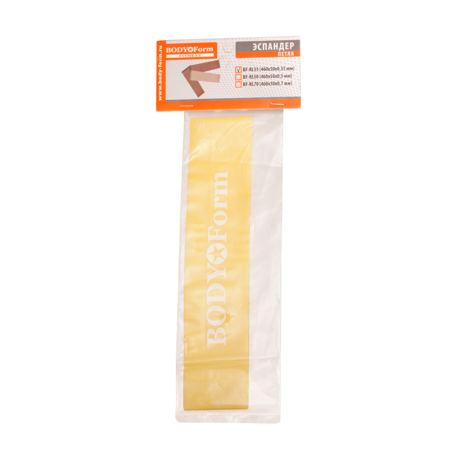 Петля Body Form Bf-rl35-46 Cм (2,5кг/46см) (желтый) (460*50*0,35)