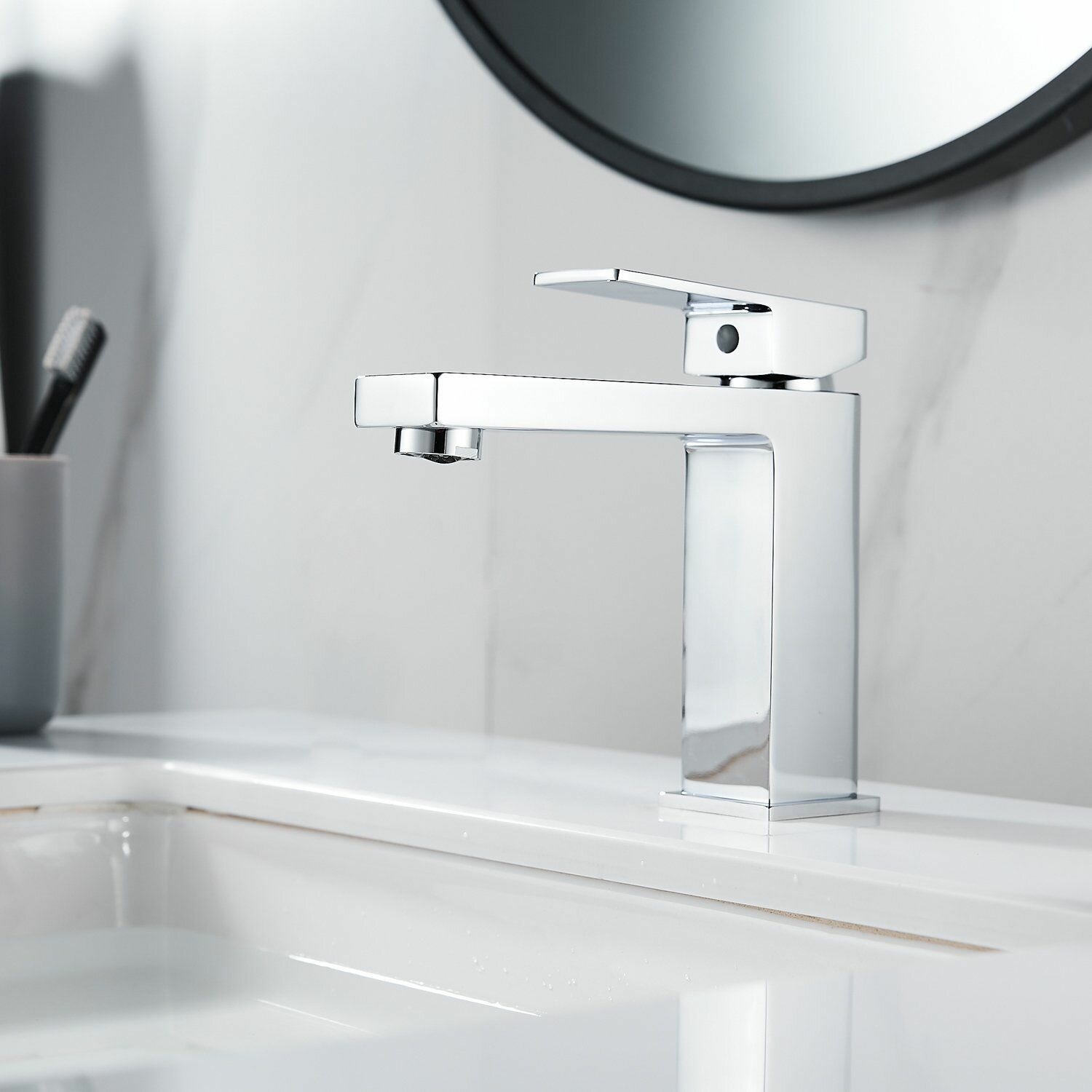 Смеситель Shevanik S9601, для раковины, хром, латунь, выдвижной излив