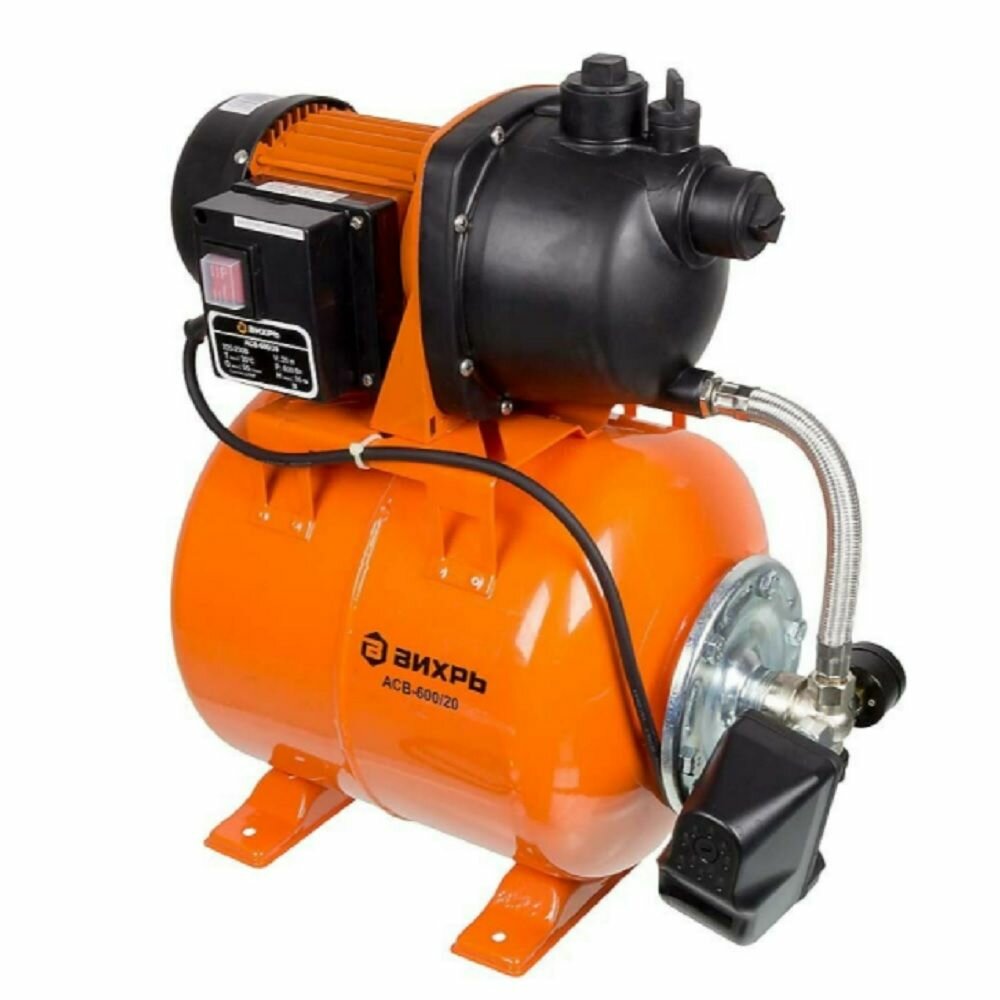 Насосная станция Вихрь 600/20, 600 Вт, 3300 л/час, напор 35 м