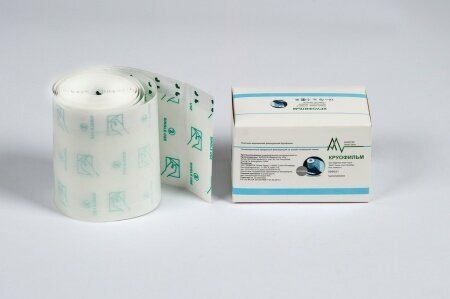 Гипоаллергенная прозрачная пластырная повязка круофильм 5x1000 см. 1 рулон