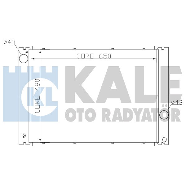 KALE 341905 (341905_KL1) радиатор охлаждения для а / м BMW (БМВ) 5 e60 / e61 (03-) g at с / о паяный