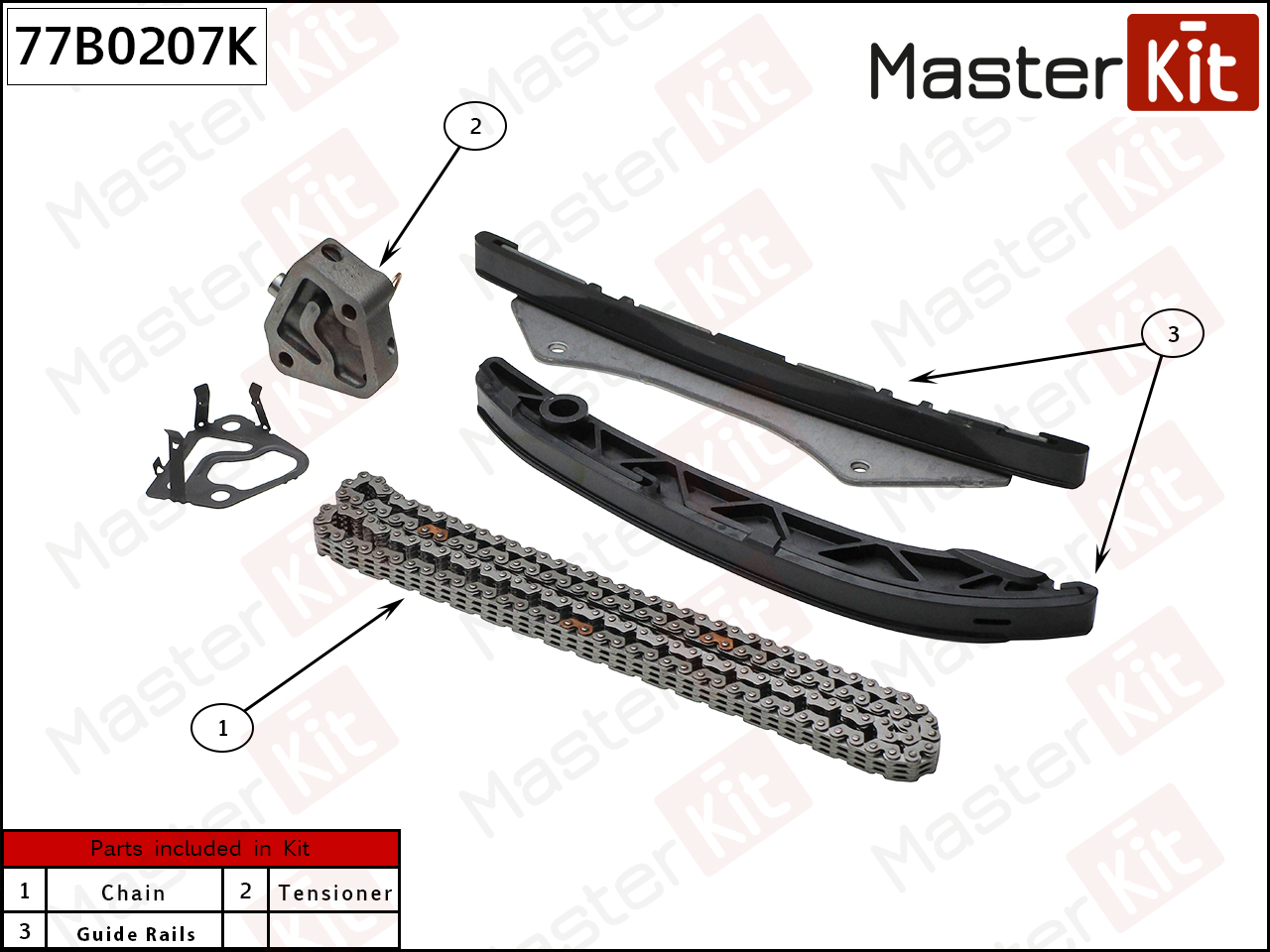 MASTERKIT 77b0207k 77b0207k комплект цепи грм Chevrolet (Шевроле) cobalt 1.5i b15d2 13-
