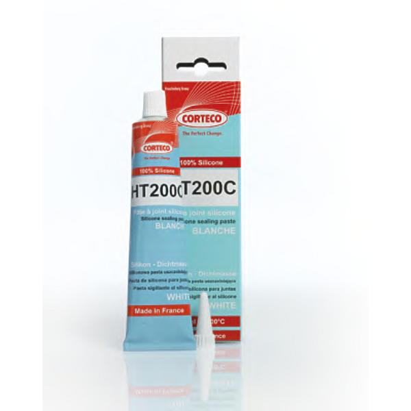 CORTECO HT200C (036161 / 703141410 / D176404A2) герметик белый, тюбик, 80 мл от -50 до +200 град, силиконовый