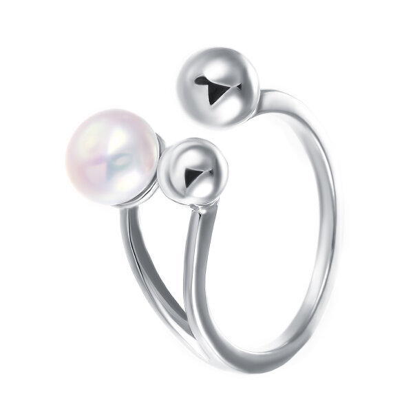 Кольцо, серебро, 925 проба, жемчуг