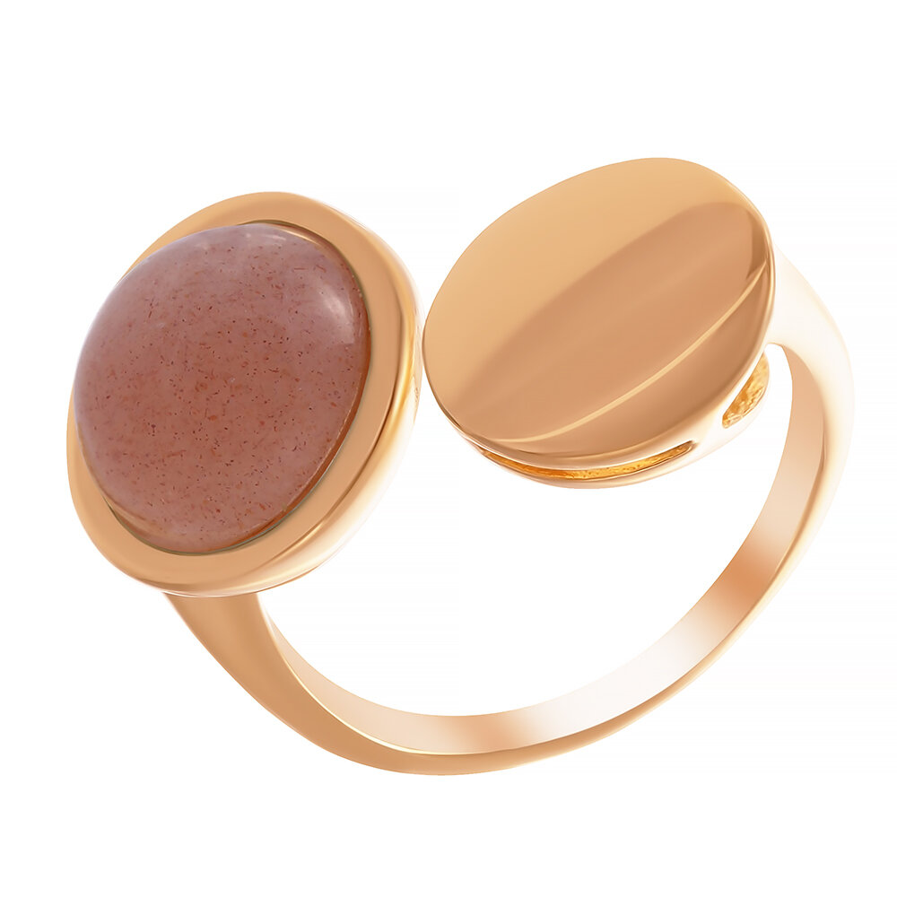 Кольцо, серебро, 925 проба, лунный камень