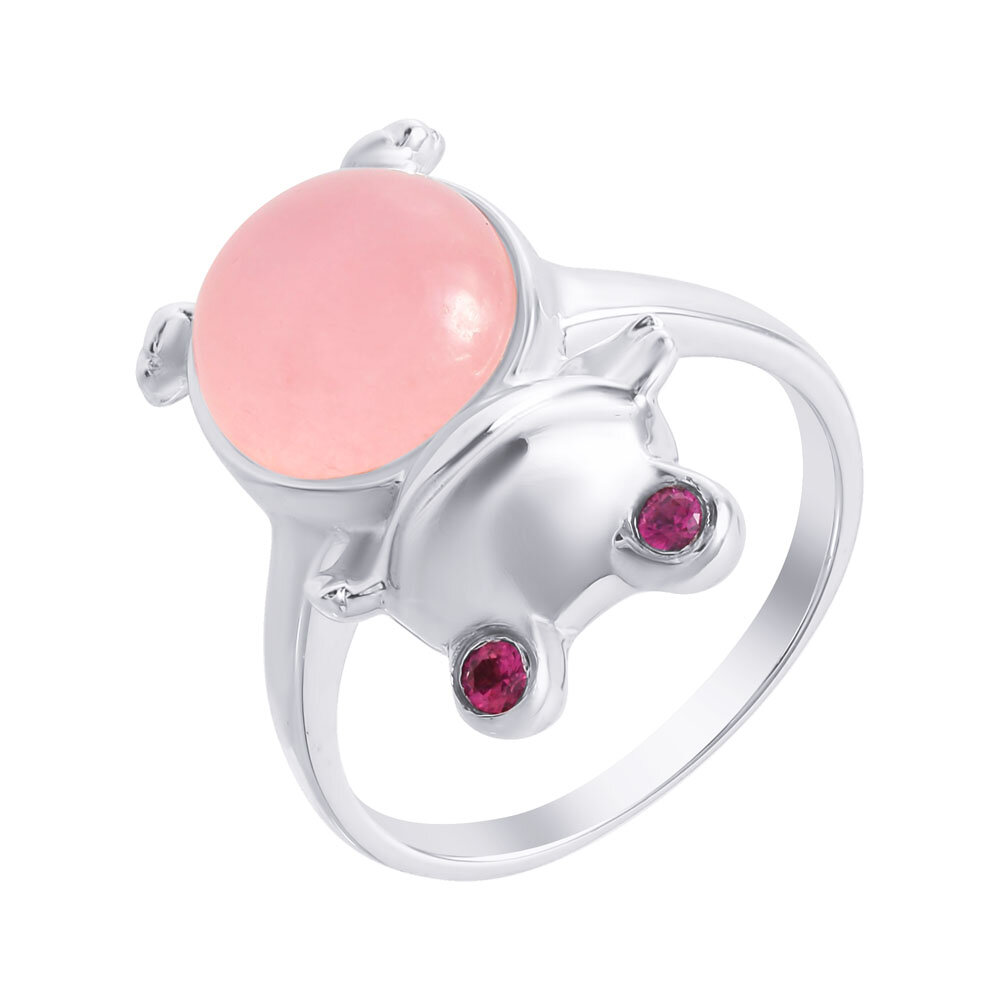 Кольцо, серебро, 925 проба, жадеит