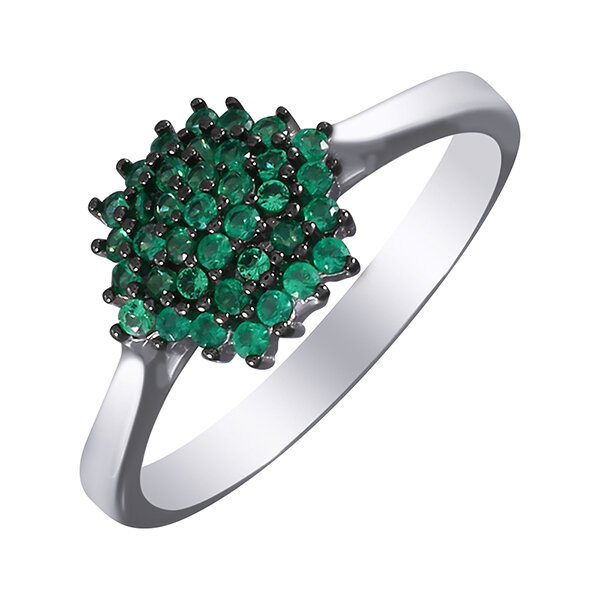 Кольцо, серебро, 925 проба, фианит