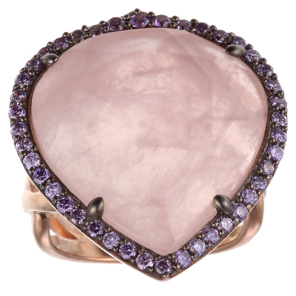 Кольцо, серебро, 925 проба, кварц