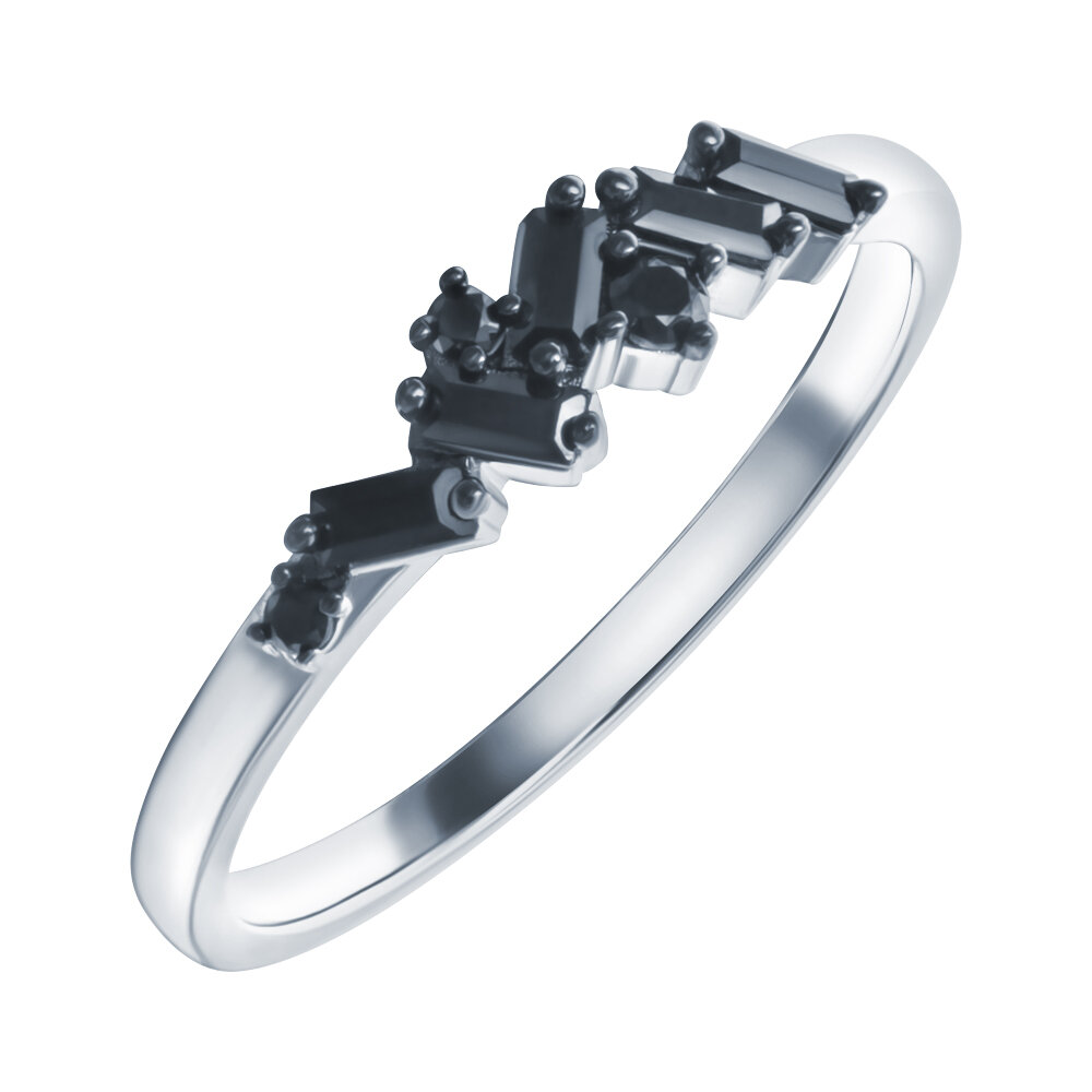 Кольцо, серебро, 925 проба, шпинель