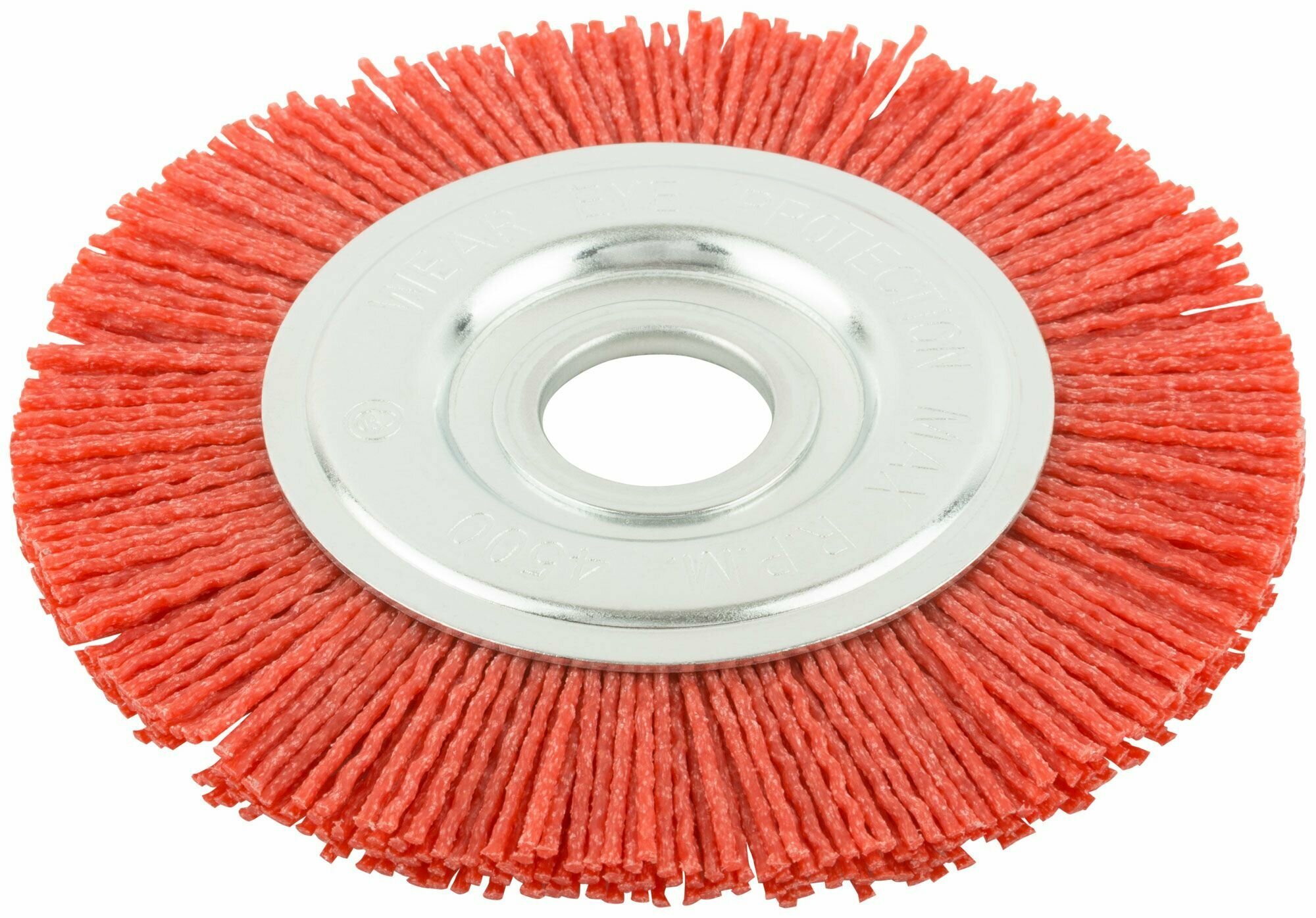 Корщетка для браширования колесо нейлоновая, посадочный диаметр 22,2 мм, Профи 125 мм