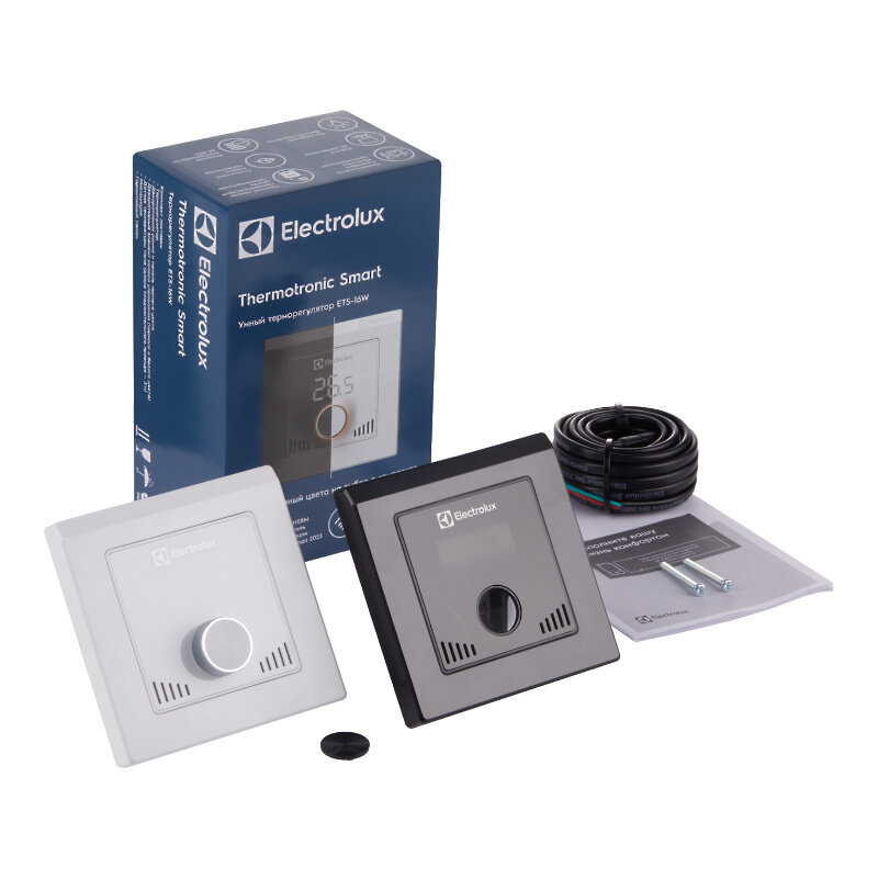 Терморегулятор теплого пола Electrolux ETS-16W Smart Белый/Чёрный