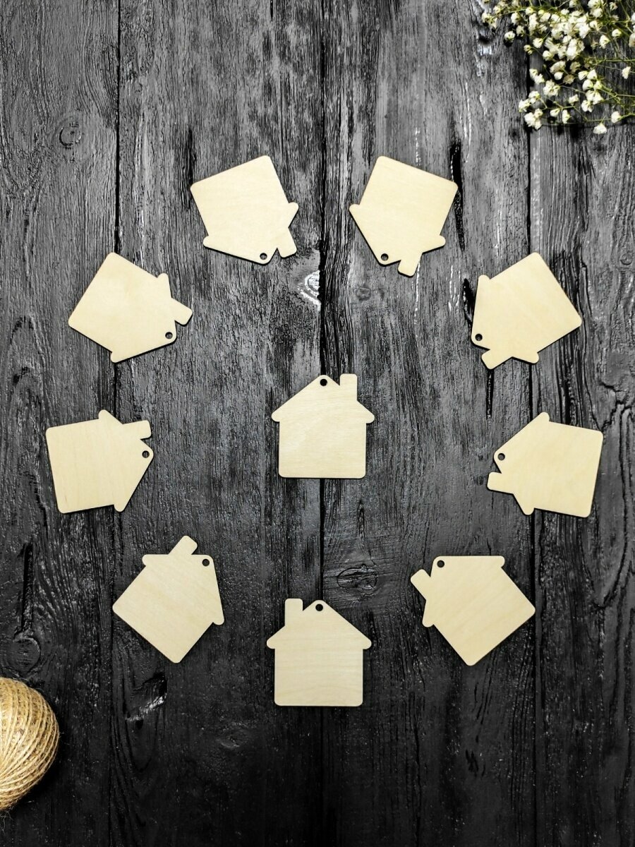 Заготовка для поделки - Елочные игрушки 10 шт