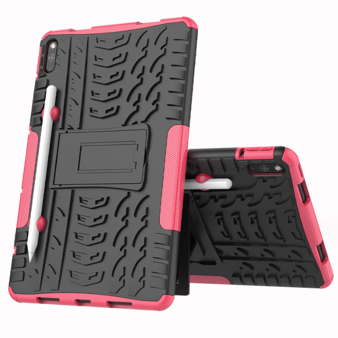 Противоударный усиленный ударопрочный чехол-бампер-пенал MyPads «Heavy» для Huawei MatePad WiFi/ LTE 10.4 (BAH3-W09 / L09), розовый