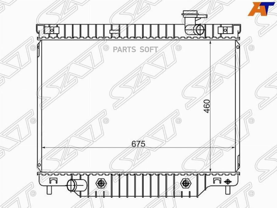 Радиатор Chevrolet TrailBlazer 01-10 / GMC Envoy 02-08 SAT CH0007 | цена за 1 шт