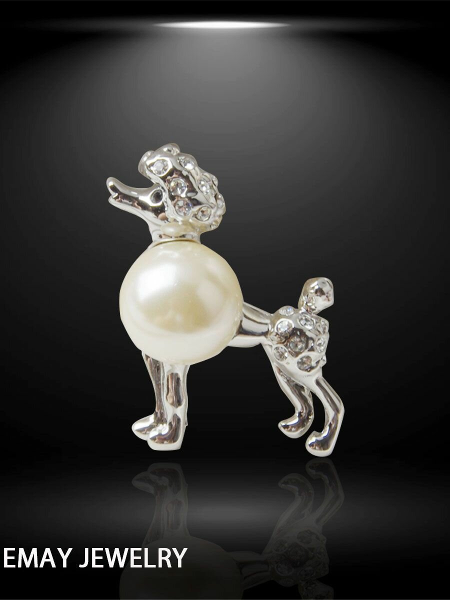 Брошь, искусственный камень