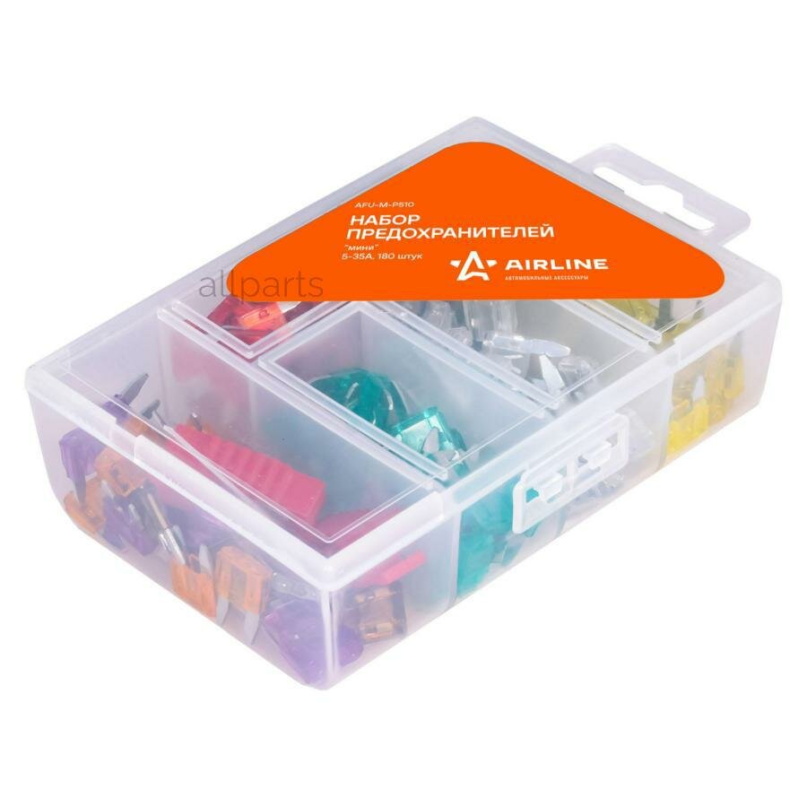 AIRLINE AFU-M-P510 Предохранители "мини" в пласт. коробке (180 шт. 5-35А) AIRLINE AFU-M-P510