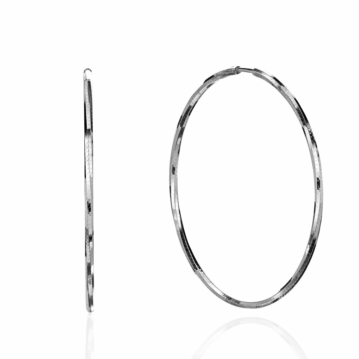 Серьги конго, серебро, 925 проба