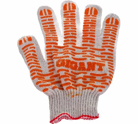 Перчатки защитные рабочие х/б с ПВХ покрытием Gigant 10 класс (1 пара) GL10