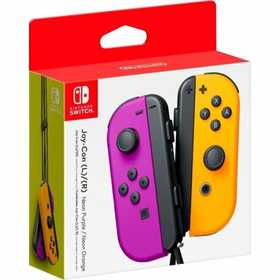 Набор из 2-х контроллеров Joy-Con Неоновый фиолетовый/Неоновый оранжевый Оригинал (Switch)