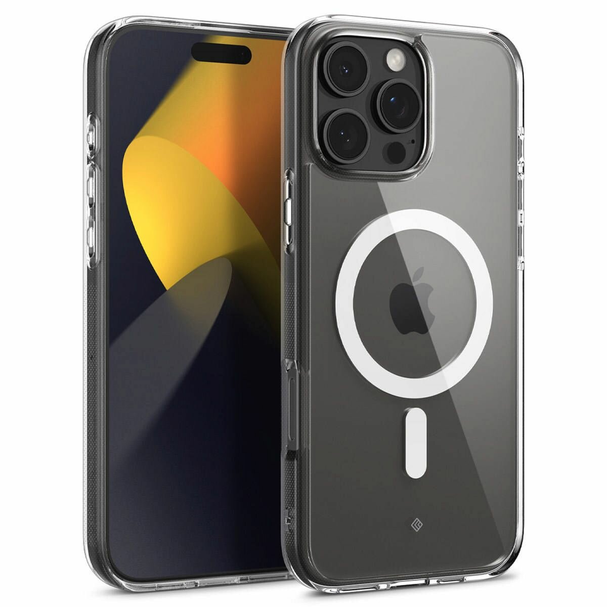 Чехол Spigen Caseology на iPhone 16 Pro (ACS08182) Capella MagSafe / Спиген Чехол для Айфон 16 Про Прозрачный Белый