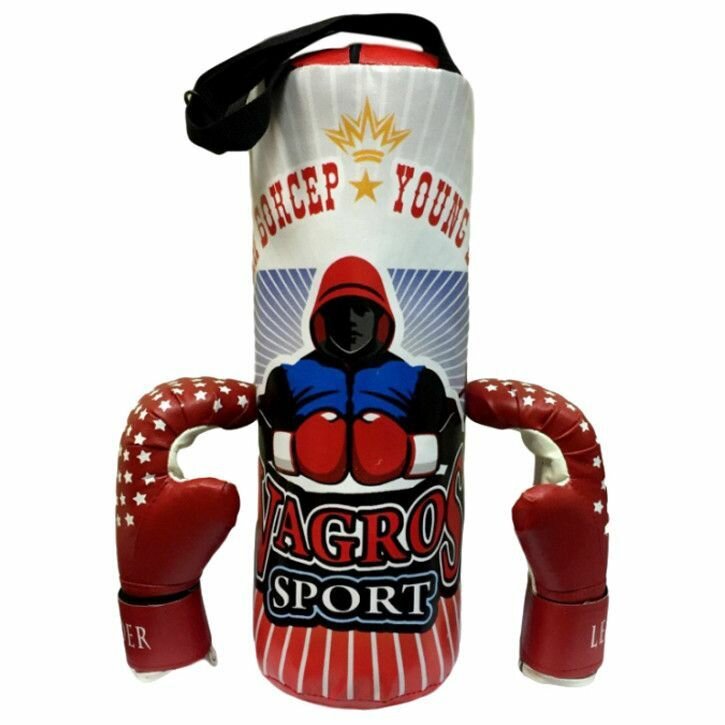 Набор боксерский детский 7019 (мешок 35х12см, перчатки)