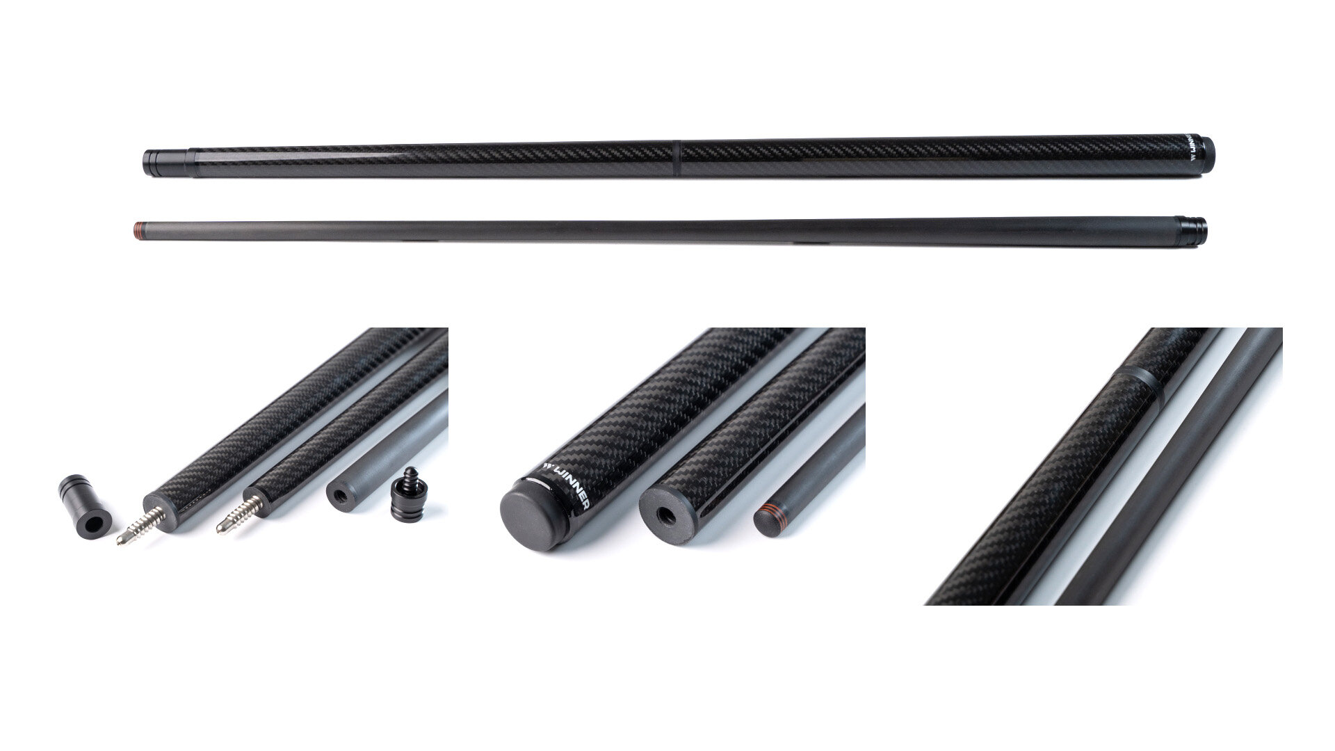 WINNER Кий / пул 2-pc "Winner Carbon Break Jump - 011" (черный)