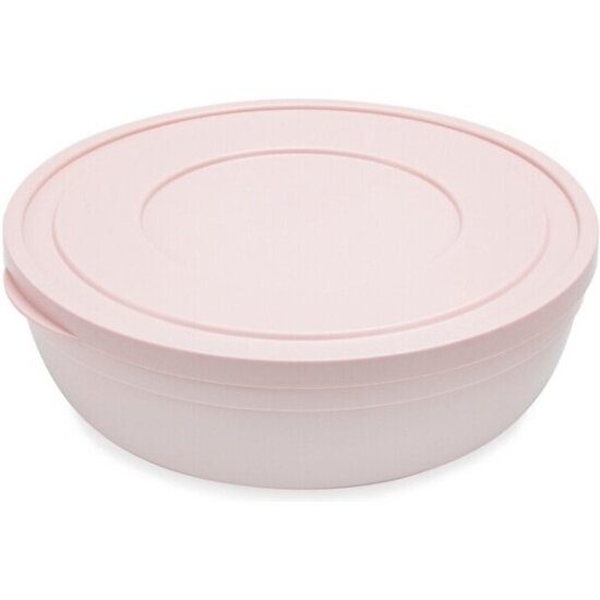 Салатник Hobby Life SANDY розовый 2.8л 25 см низкий с крышкой (HL031329P)