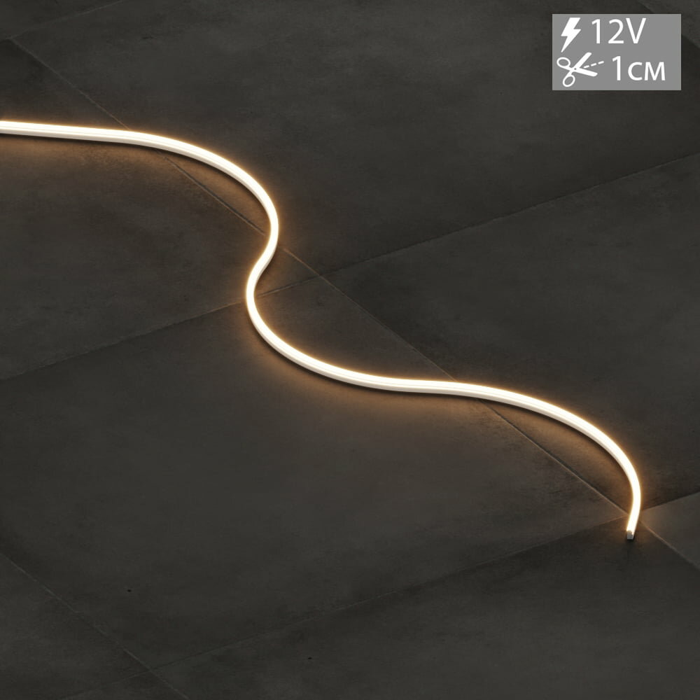 Гибкий неон ShopLEDs Гибкий неон SL 2835, 120 Led, IP65, 12V, 1CM, 6х12мм, NEW (теплый белый 3000K), 10м