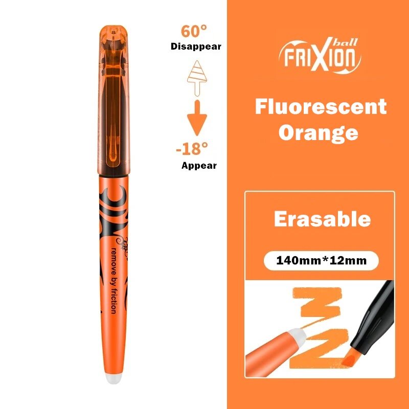 Стираемый маркер-подводка Valiosopa Frixion Ink Оранжевый, Fluorescent Orange