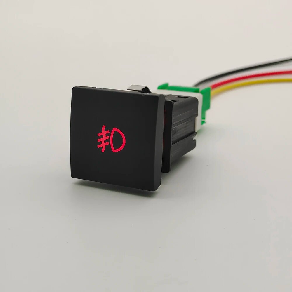 1 шт. автомобильный красный светодиодный фонарь DRL задняя противотуманная фара передняя камера музыкальная кнопка переключения с проводом для VW Golf 6 MK6 Golf 5 Jetta 2006-2012 Front fog light