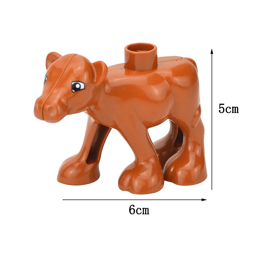 LEDUO Большие строительные блоки пластик набор животных для взрослых Baby Cattle