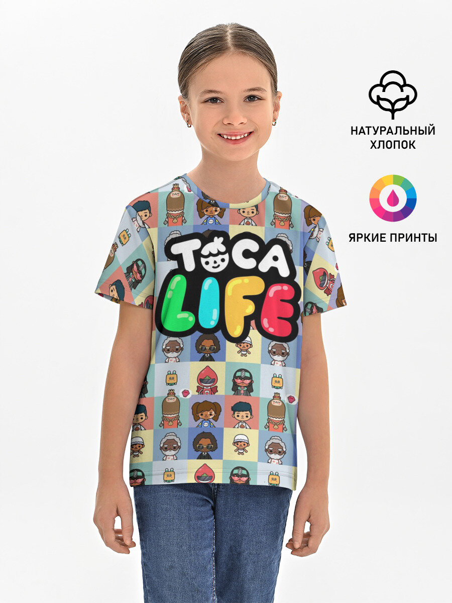Футболка хлопковая детская Toca Boca characters Тока бока