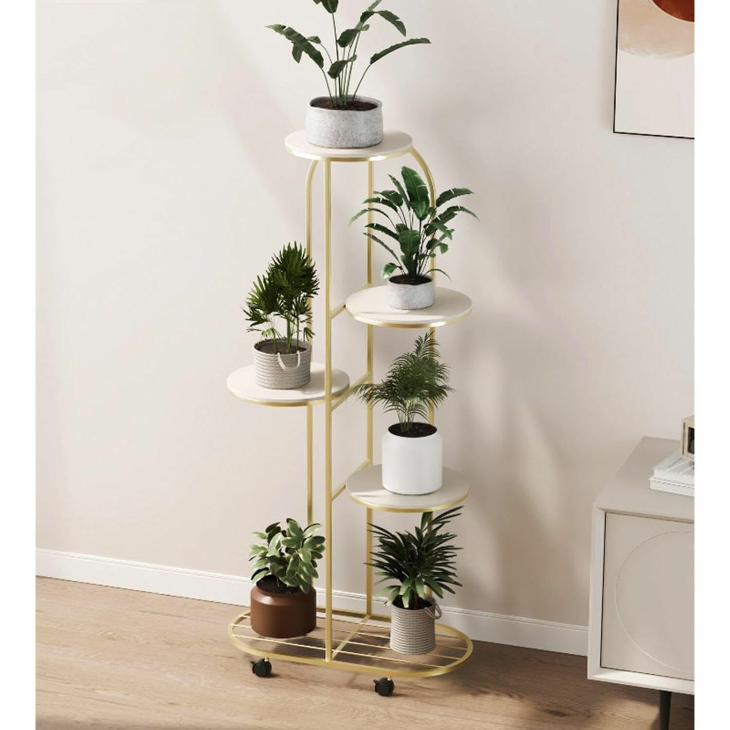 Металлический стеллаж для комнатных и уличных растений