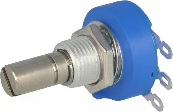 Потенциометр BOURNS 3852A-282-102AL осевой однооборотный 1кОм 2Вт 10% 6 35мм 1 шт