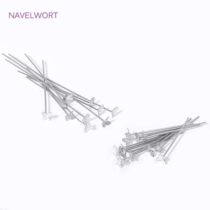 Булавки-бабочки NAVELWORT золото 18 карат 40 шт 30MM-20 pieces, Rhodium Plated