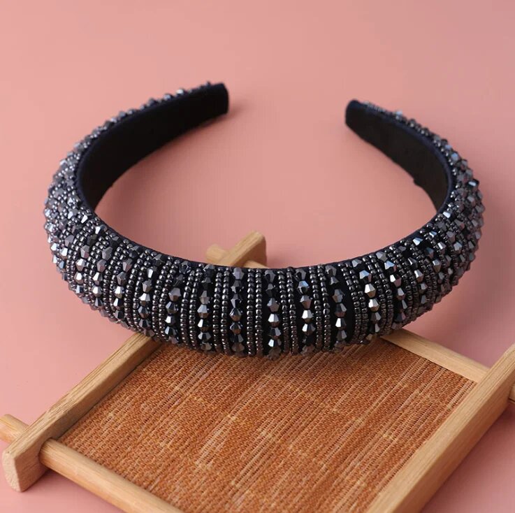 Блестящие повязки на голову Yanrong Черный, BAOS15