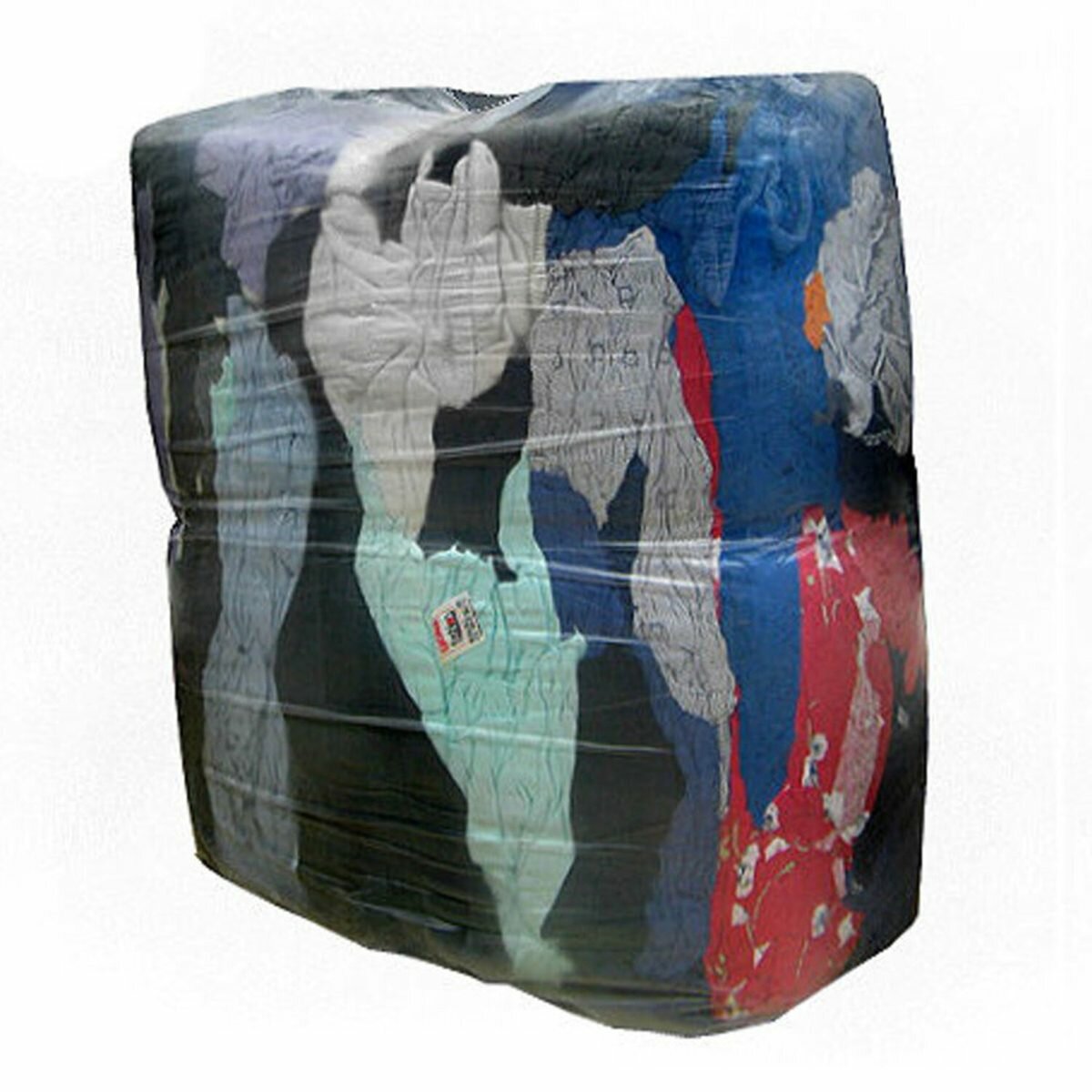 Ветошь трикотаж эконом 10кг, лоскуты 40х60см, плотность 180-250г/м2, 60% хлопок, 40% синтетика