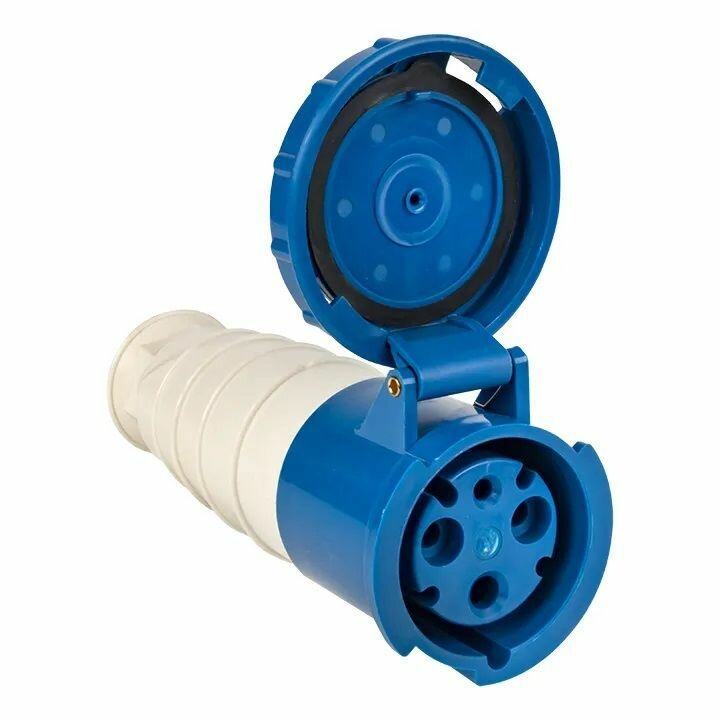 Розетка кабельная 63А 2Р+Е IP44 переносная 220В 233 EKF