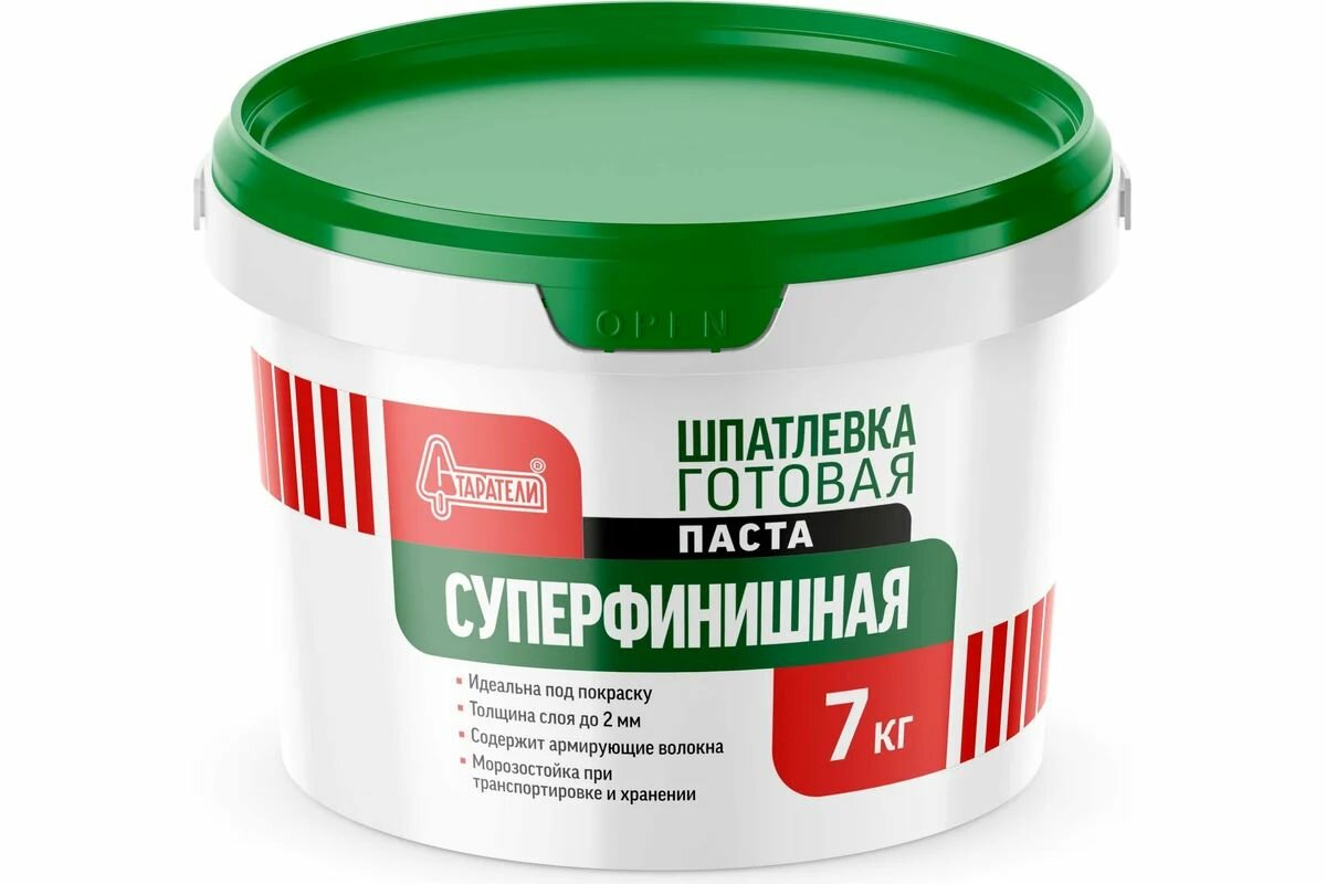Шпатлевка полимерная готовая Старатели Суперфинишная паста 7 кг 3277/3554