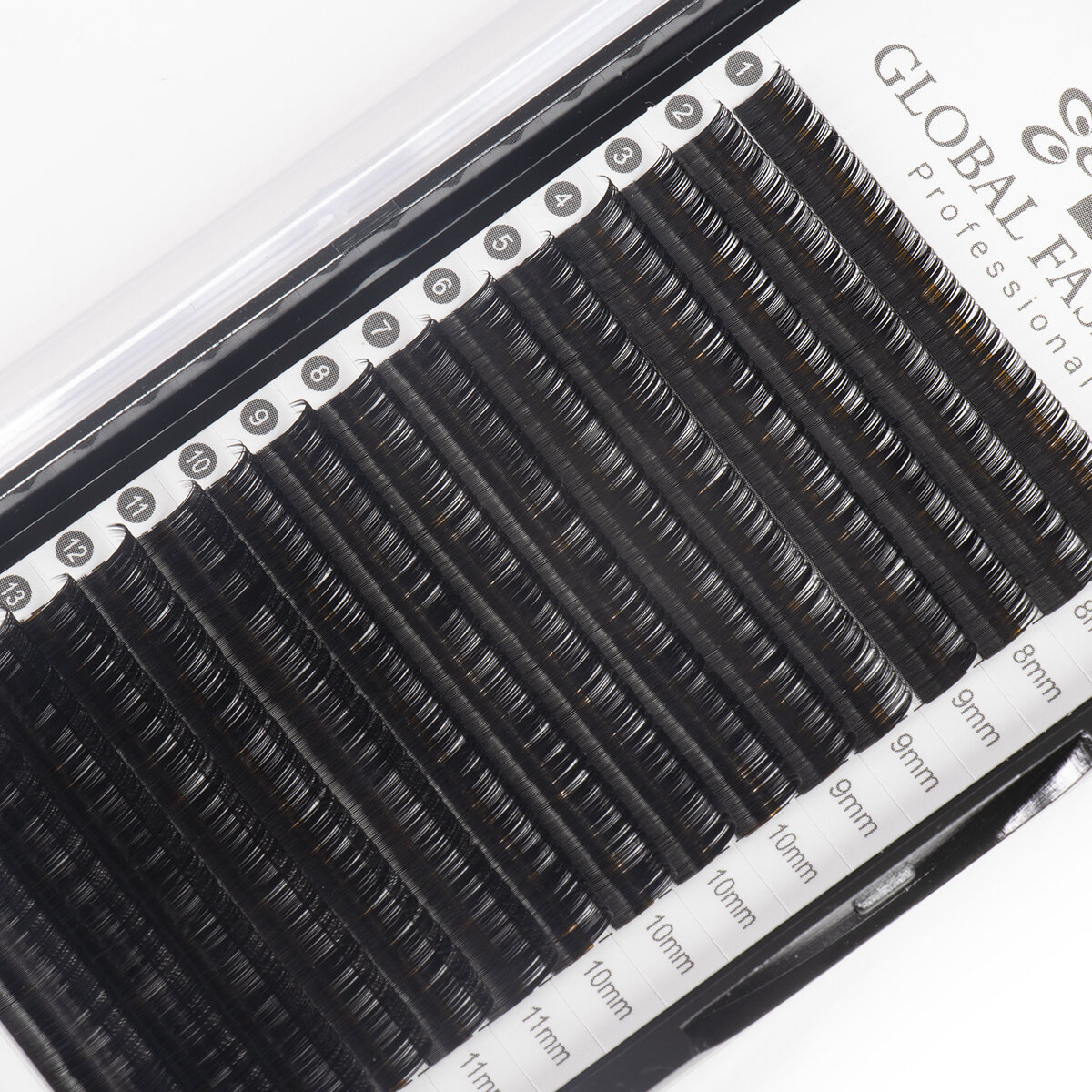 GLOBAL FASHION ресницы на ленте 0.10 c 7-15мм