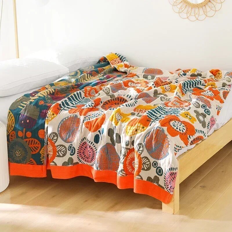 Хлопковое одеяло темно-синее 150x200 см, Цвет: 6