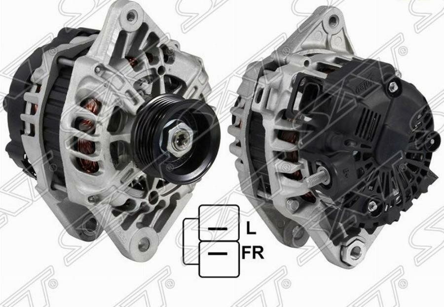 SAT ST-37300-2B400 Генератор HYUNDAI SOLARIS/i20/i30/ix20/KIA CERATO/SOUL/RIO 1.6 11- G4FC 12V 90A(восстановленный)