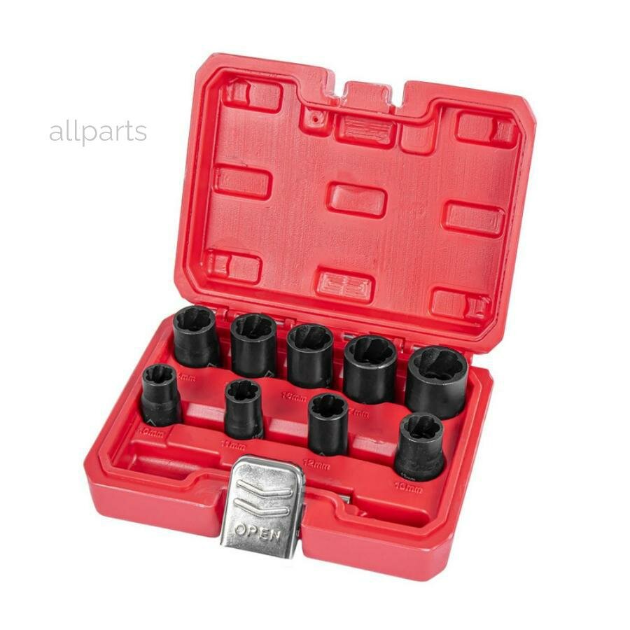 ARNEZI R5304010 Набор головок (экстракторов) для поврежденных гаек и болтов 10 пр, ударные ARNEZI R5304010