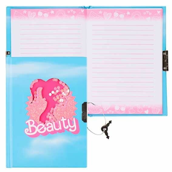 Записная книжка кокос А6 56 л, "Beauty" твердая обложка, на замке/линия/, блестки/выборочно лак, пайетки (241027)