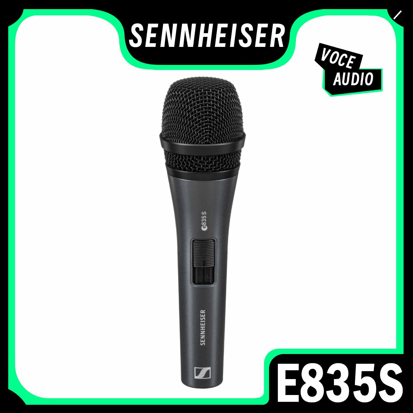 Микрофон для живого вокала Sennheiser e835s, черный матовый