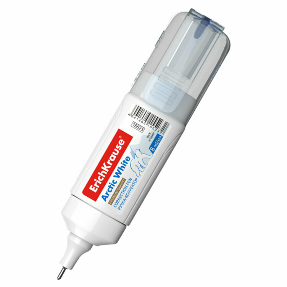 Ручка-корректор ERICH KRAUSE "Arctic white", 8 мл, металлический наконечник, 15523, 272903