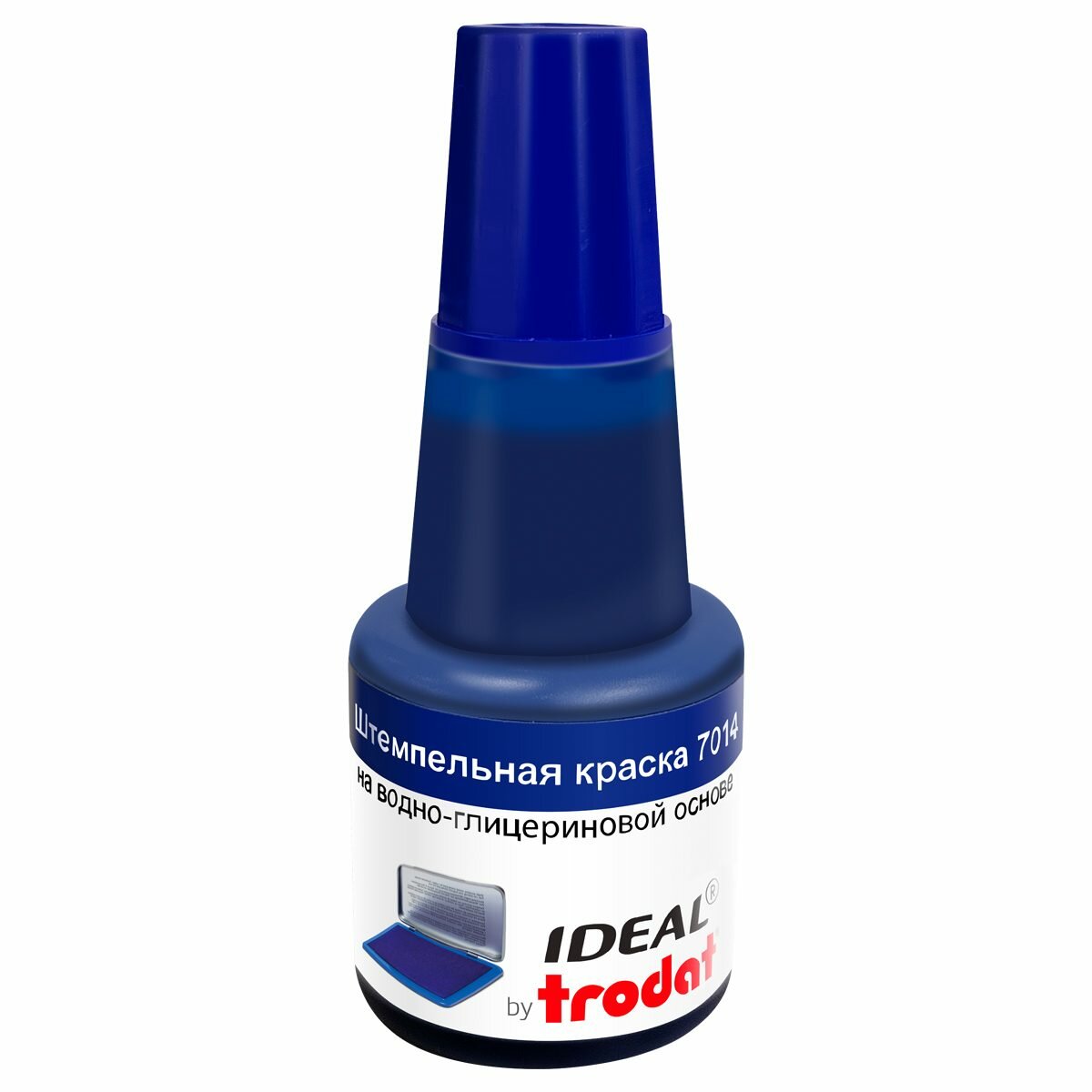 Краска штемпельная Trodat Ideal 7014, 24мл, синяя (206916)