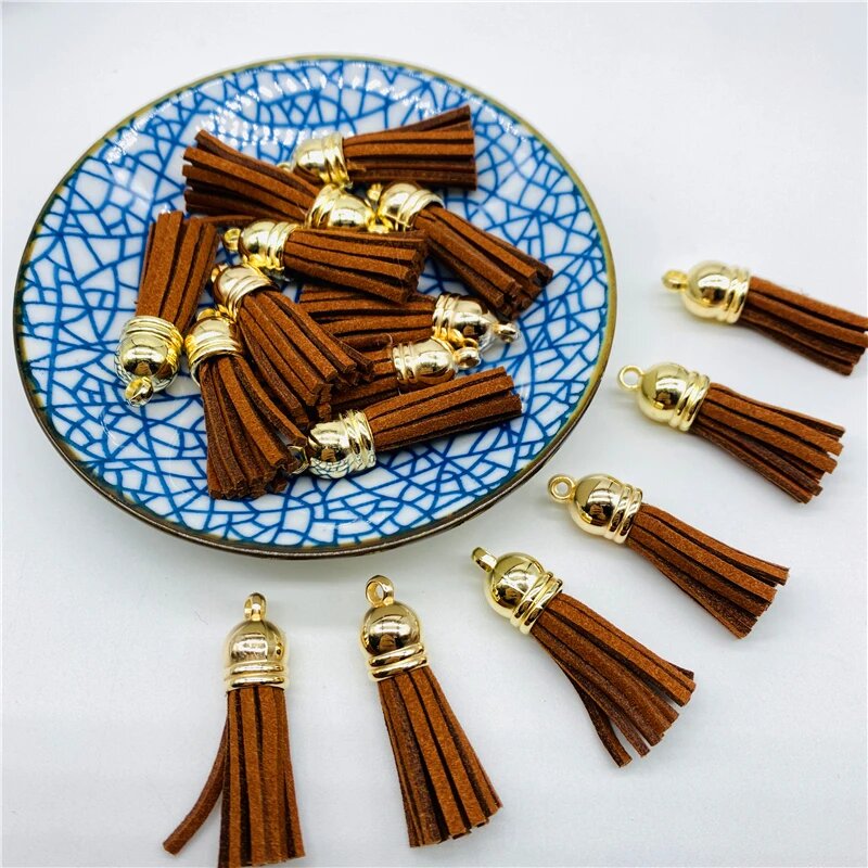 Искусственные кожаные кисточки для декора, 8 шт. 10