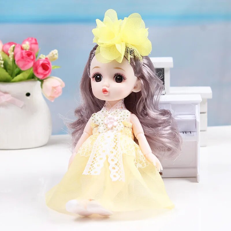 Кукла BJD 17 см Винил FanMoEpoch для девочек Желтый, Huang yin